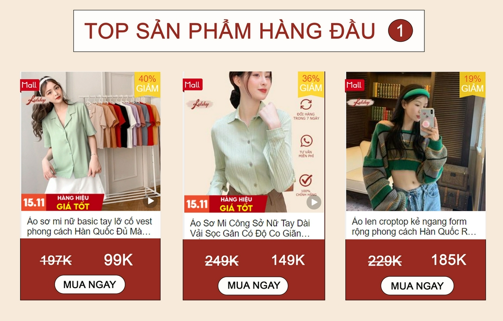 Red Shop chic style - Shopee Mall Online | Shopee Việt Nam