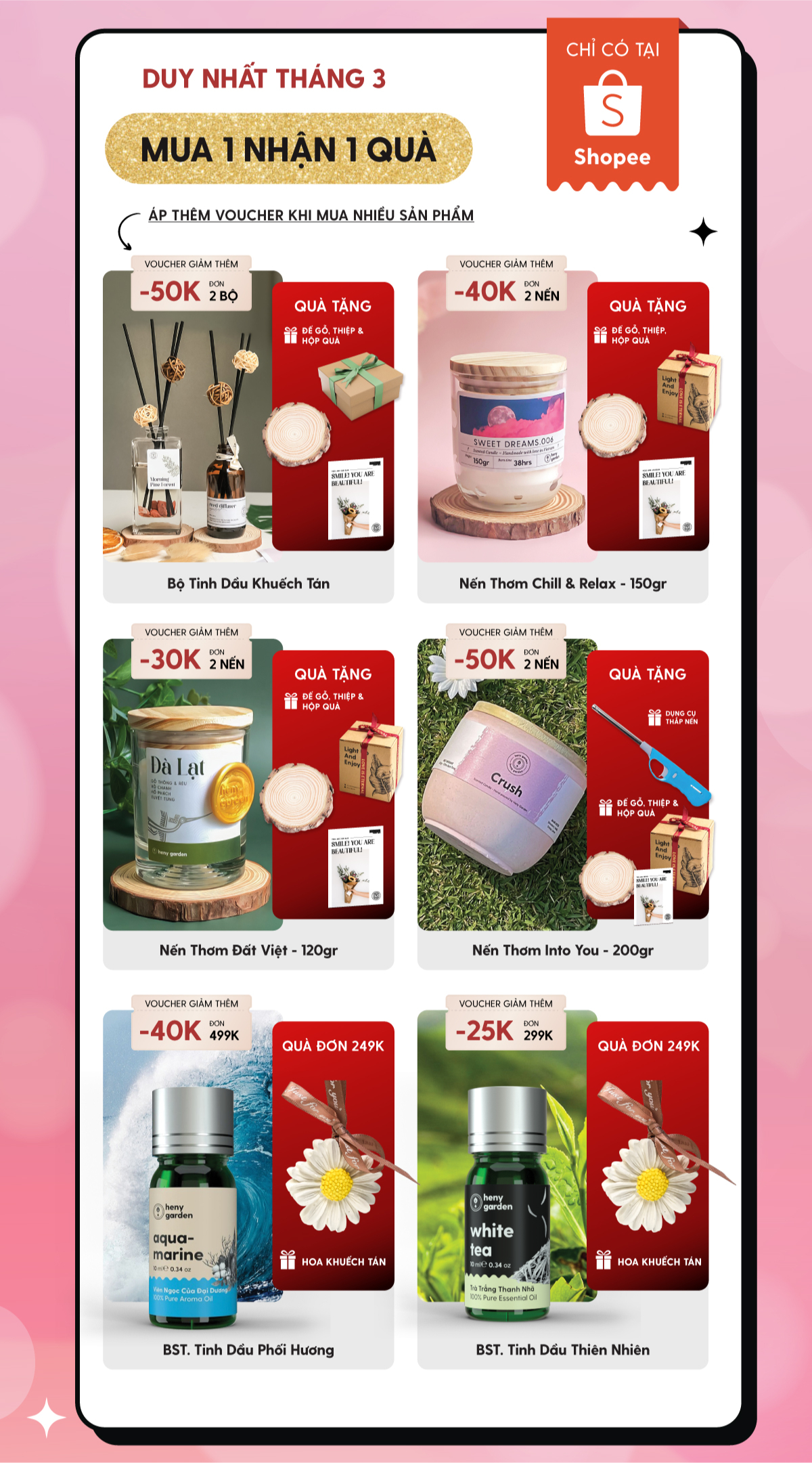 Heny Garden Tinh Dầu Official - Shopee Mall Online | Shopee Việt Nam