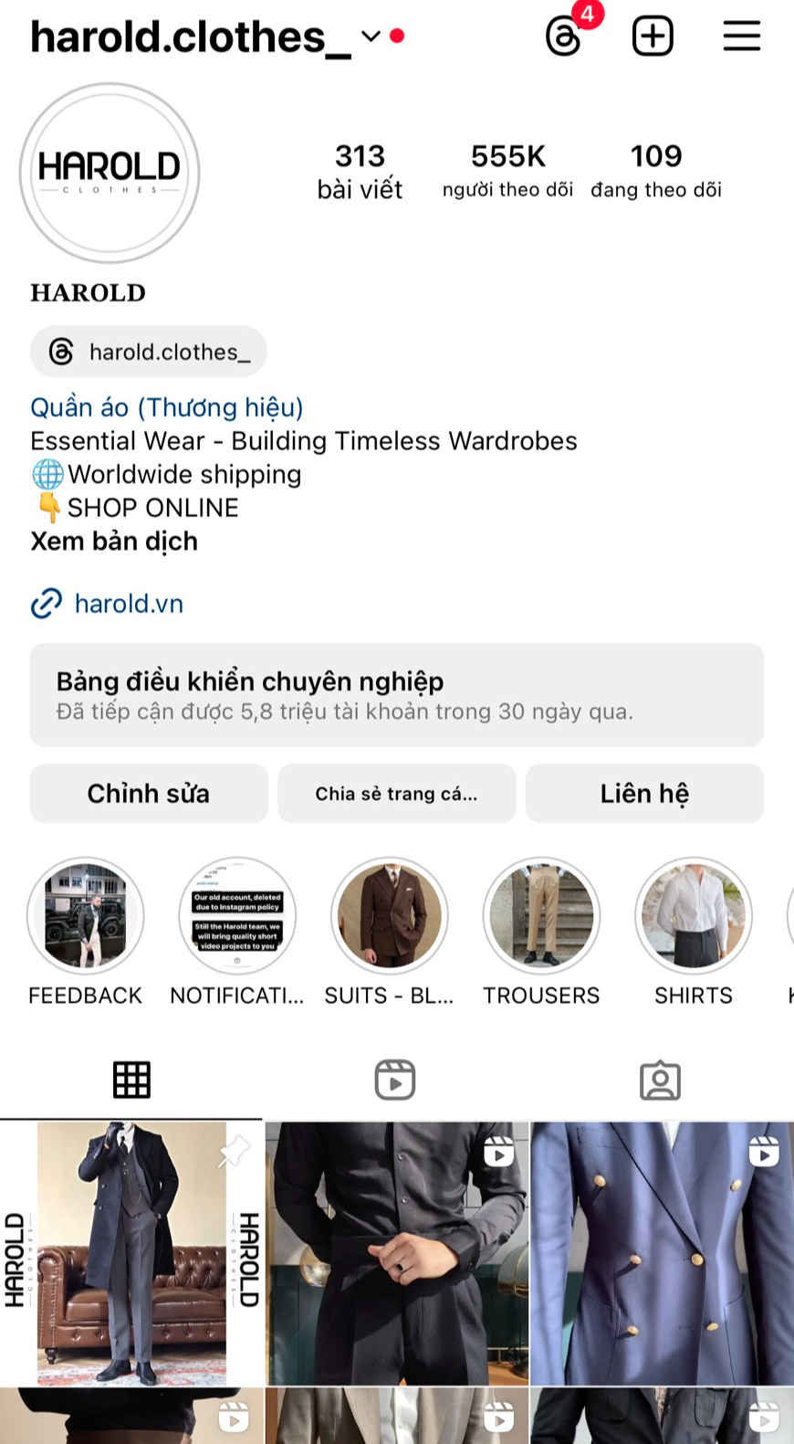 HAROLD Store - Shopee Mall Online | Shopee Việt Nam