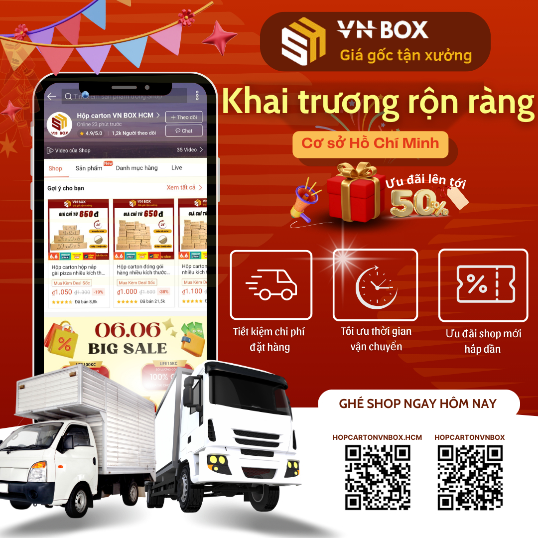 Hộp Carton VN BOX, Cửa hàng trực tuyến | Shopee Việt Nam