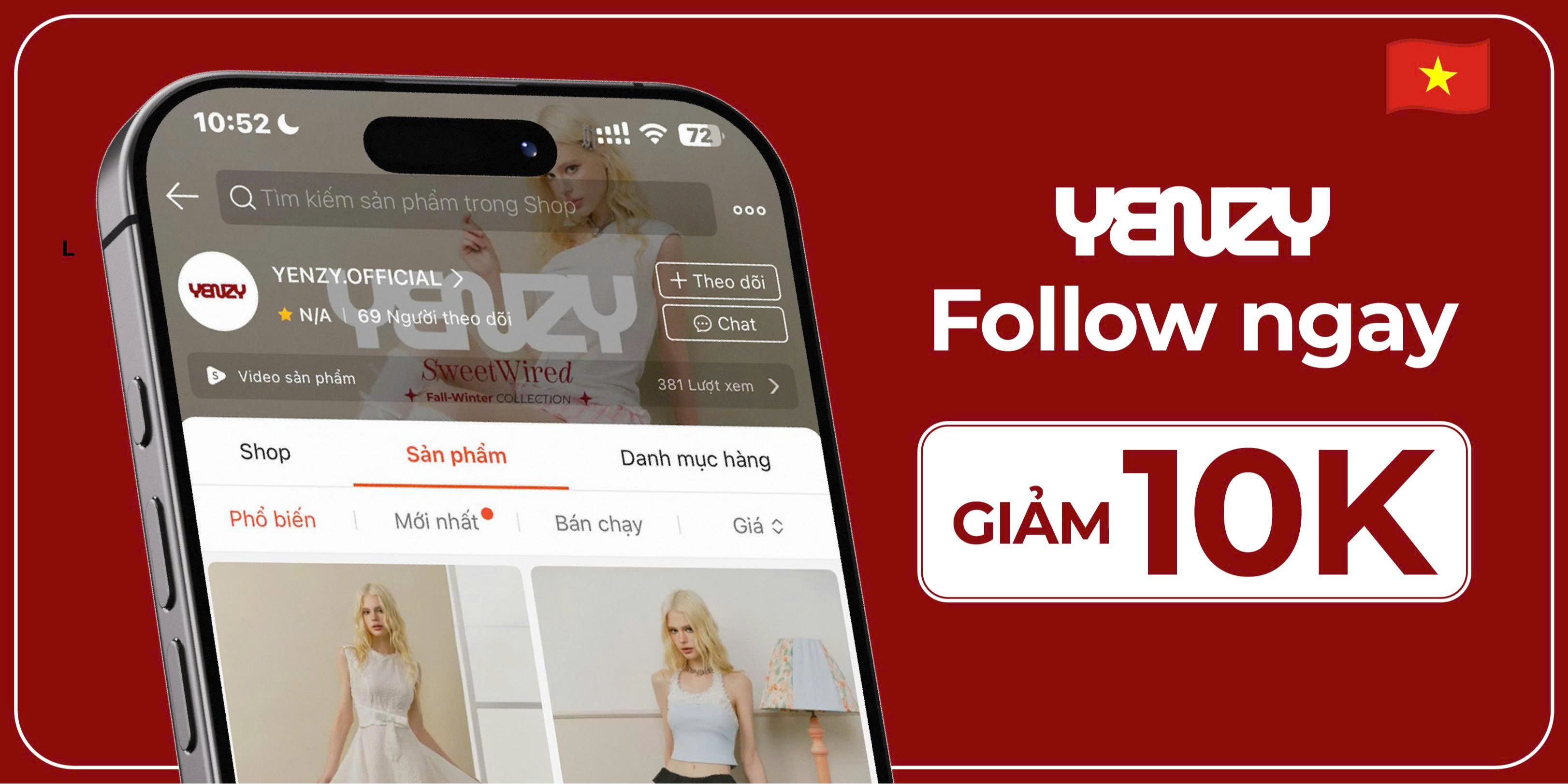 YENZY.OFFICIAL, Cửa hàng trực tuyến | Shopee Việt Nam
