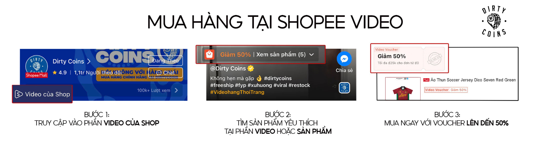 Dirty Coins - Shopee Mall Online | Shopee Việt Nam