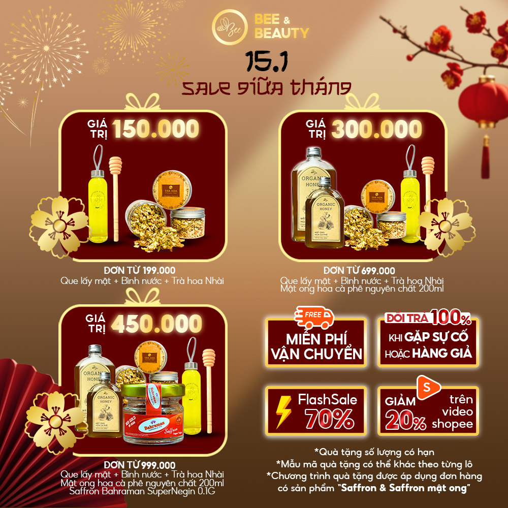 SAFFRON - BEE & BEAUTY, Cửa hàng trực tuyến | Shopee Việt Nam