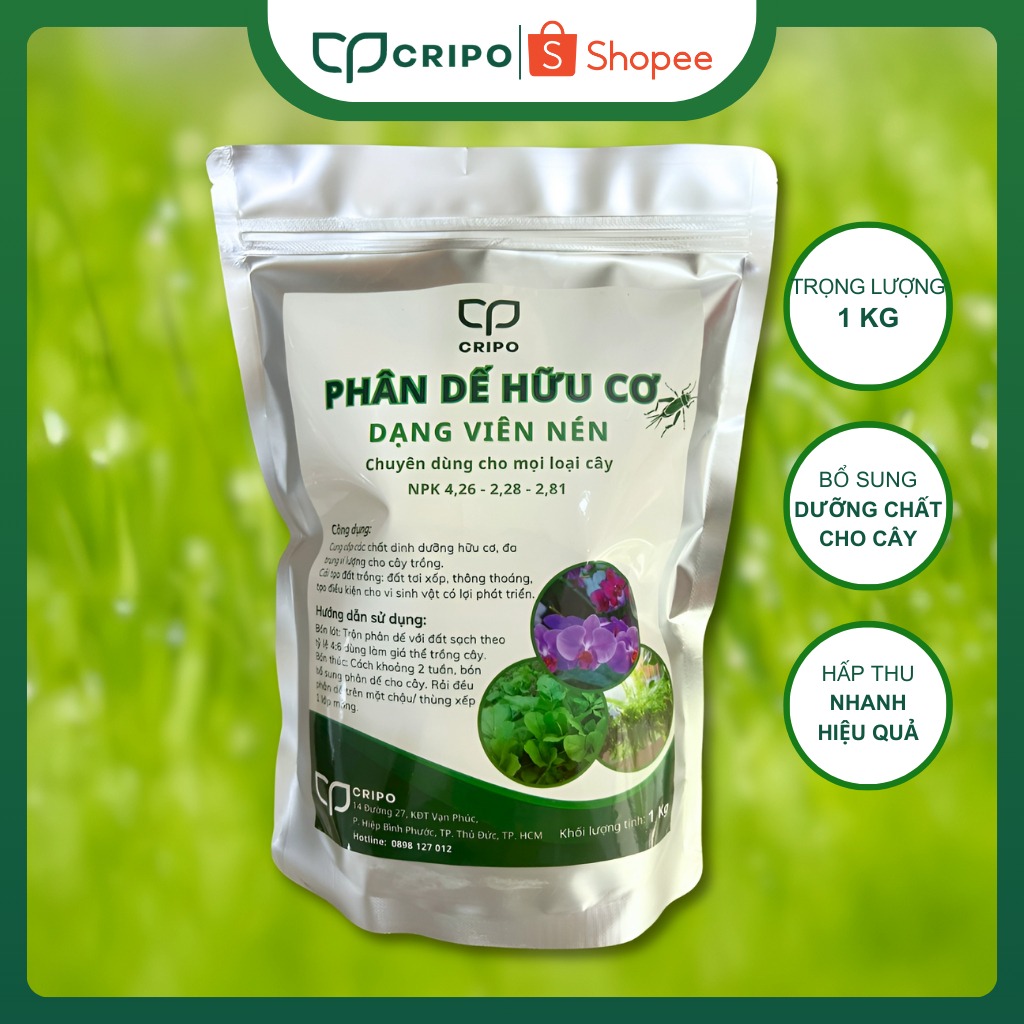PHÂN DẾ HỮU CƠ - CRIPO, Cửa hàng trực tuyến | Shopee Việt Nam